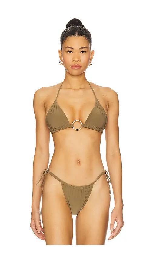 MONTCE Emma Loop Bikini Top - Khaki