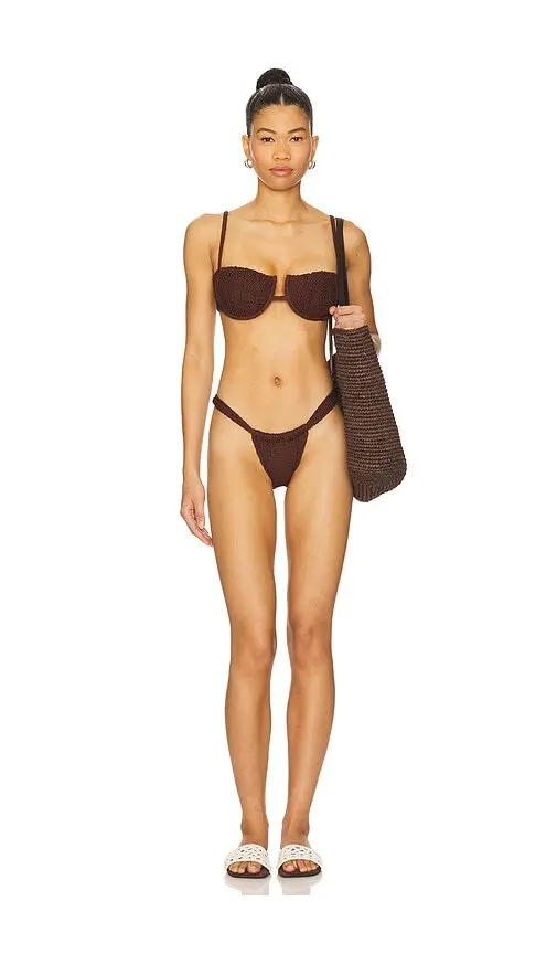 MONTCE X Sandra Bikini Bottom - Chocolate