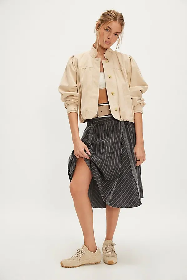 Free People Nimbus Suede Jacket - Tofu