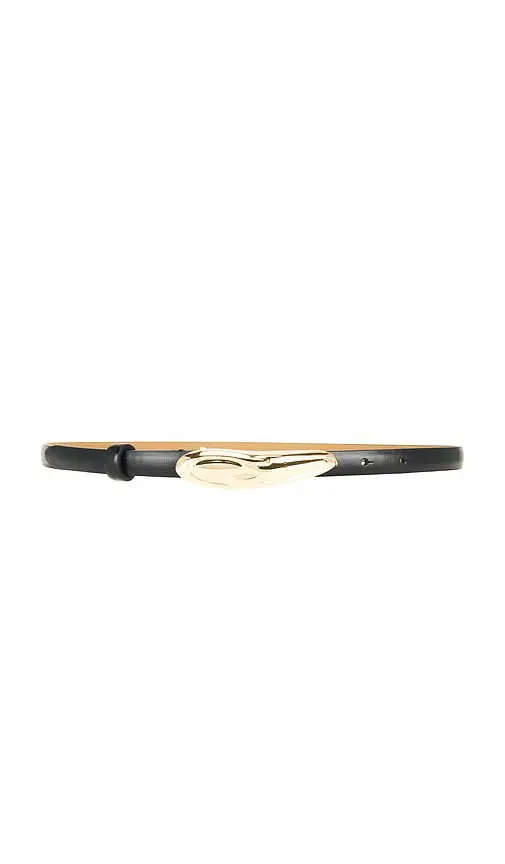 Ettika Ayla Split Leather Belt - Black