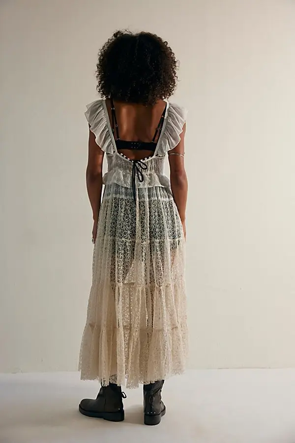 francesca's yellow lace dress Francoise Lemon Cowl Neck Backless Maxi Dress With Lace Insert – Club L  London main image 0