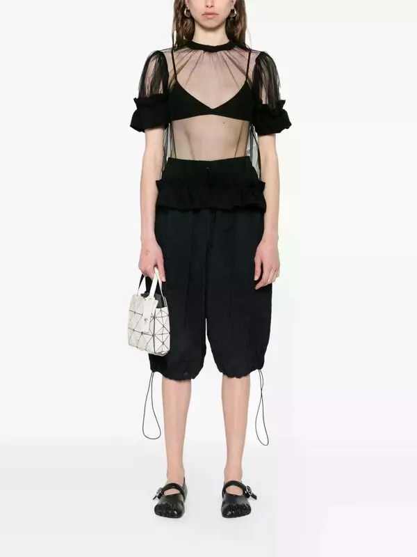 Noir Kei Ninomiya Ruffle-detail Sheer Blouse