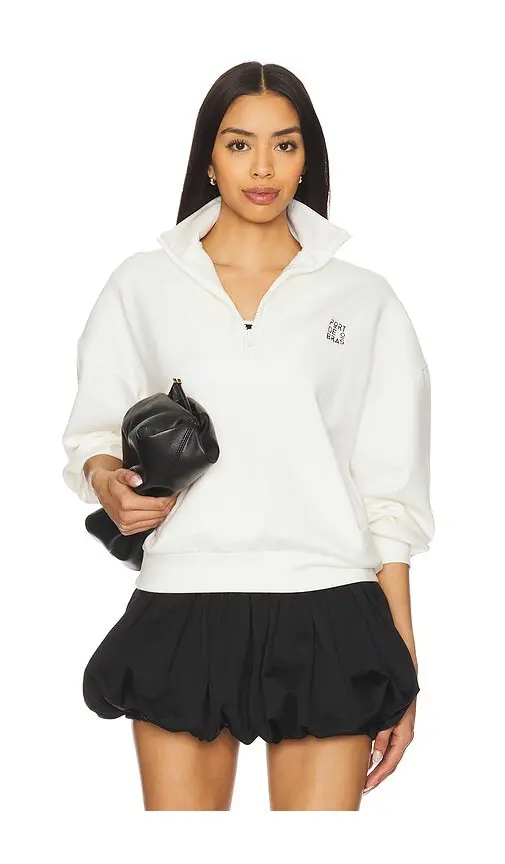 PORT DE BRAS Signature Half Zip Sweatshirt