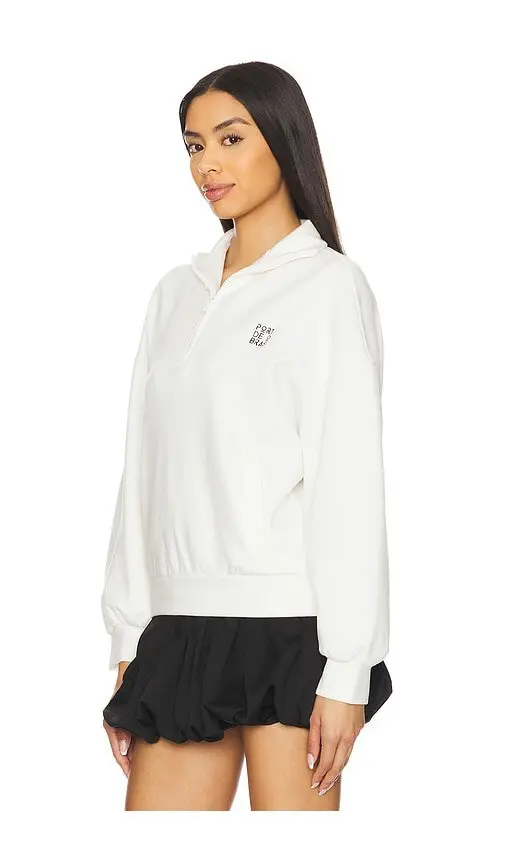 PORT DE BRAS Signature Half Zip Sweatshirt