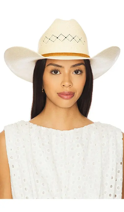 Brixton Laredo Panama Straw Cowboy Hat - Neutral