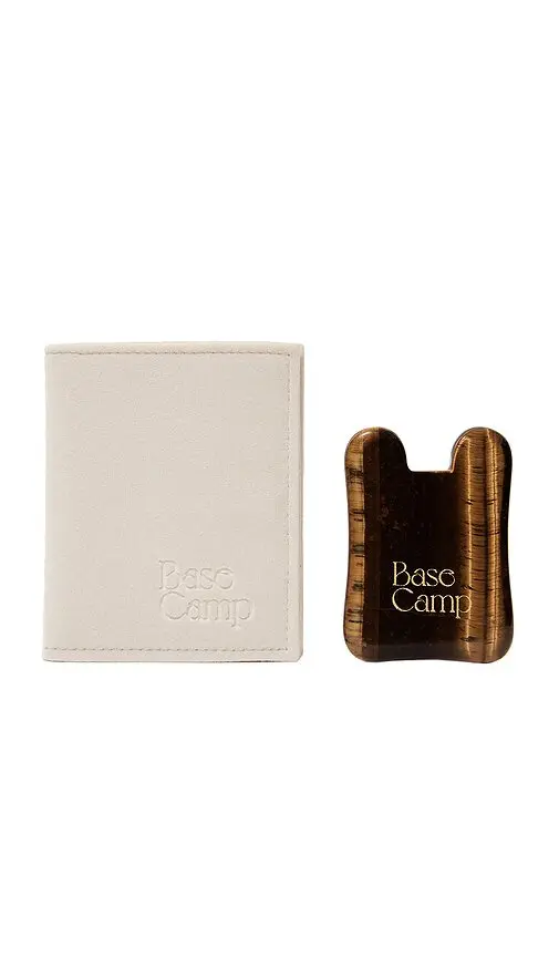 BASE CAMP BEAUTY Tiger's Eye Gua Sha Lifting Tool - Brown