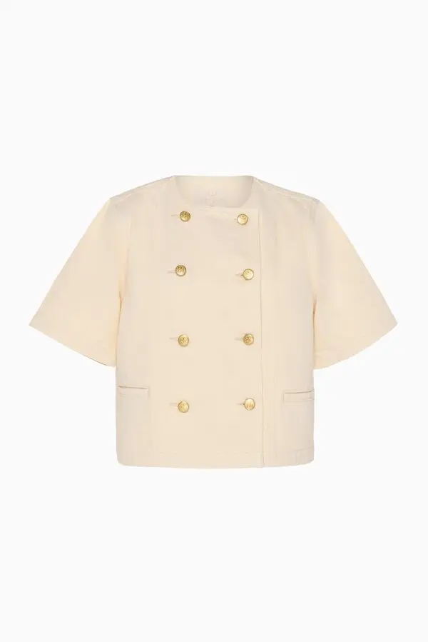 Ulla Johnson The Serge Short Sleeve Jacket - Birch