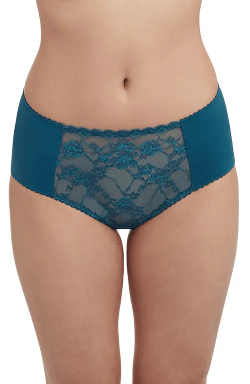 SKARLETT BLUE Coy Front Lace Brief - Vintage Teal