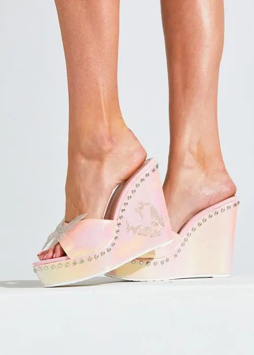 SPARKL Bianca Wedge - Pink