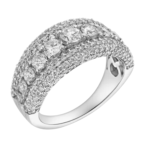LUVMYJEWELRY 14k Gold 2.15ct Diamond Band - 14k White Gold