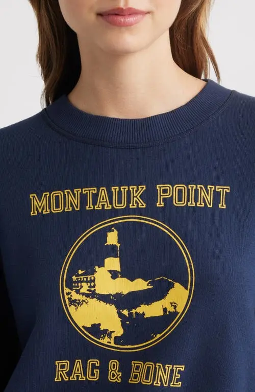 Rag & Bone Montauk Crop Graphic Sweatshirt