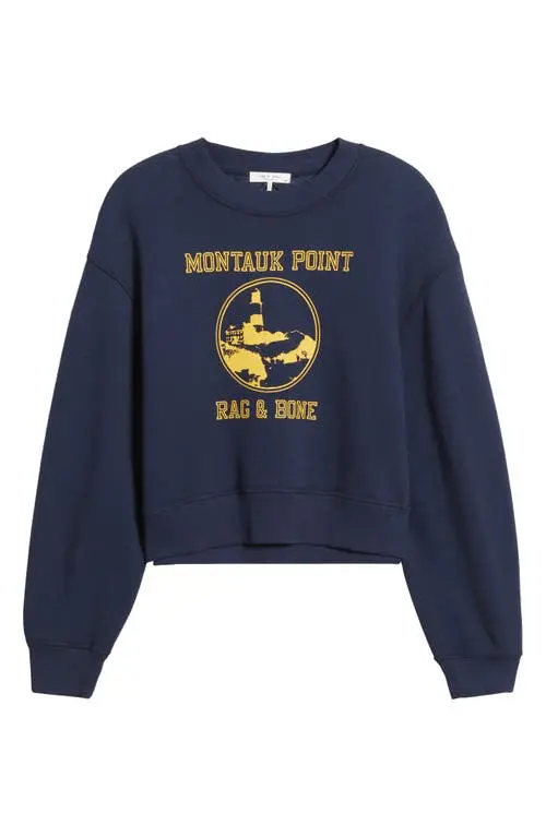 Rag & Bone Montauk Crop Graphic Sweatshirt
