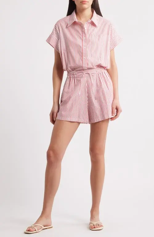 Faithfull The Brand Zion Stripe Cotton Romper - Riviera Stripe