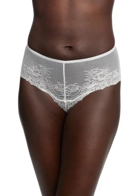 SKARLETT BLUE Flaunt Lace High Rise Thong - White