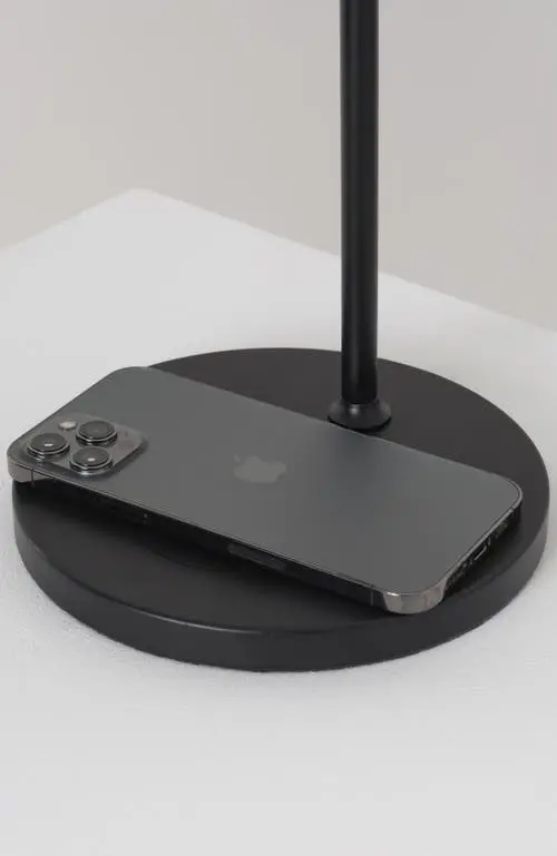 BRIGHTECH Leaf 16" Wireless Charging Pad Industrial Led Table Lamp