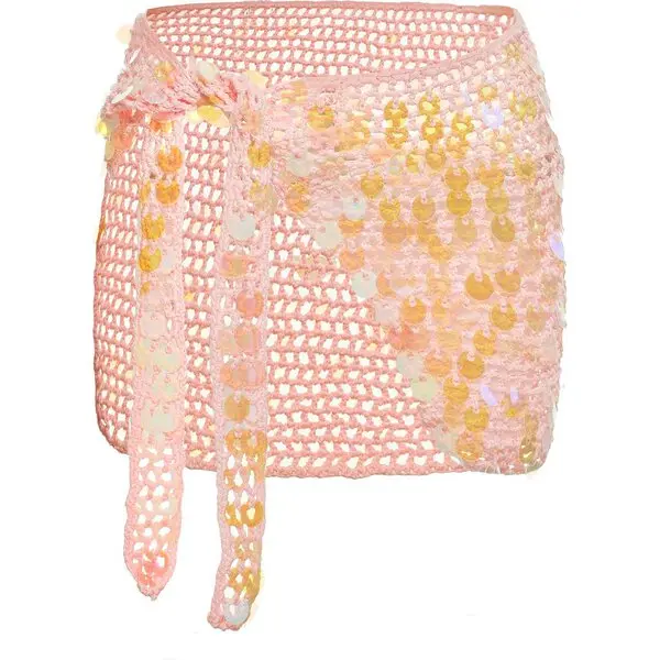 SPARKL Siren Crochet Sarong - Pink