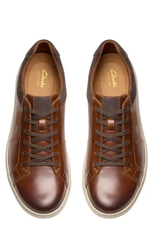 Clarks Mapstone Lace-up Leather Sneakers - Tan Leather