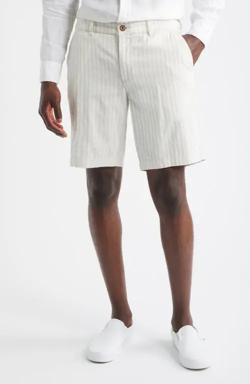 Tommy Bahama Stripe Cotton Blend Chino Shorts