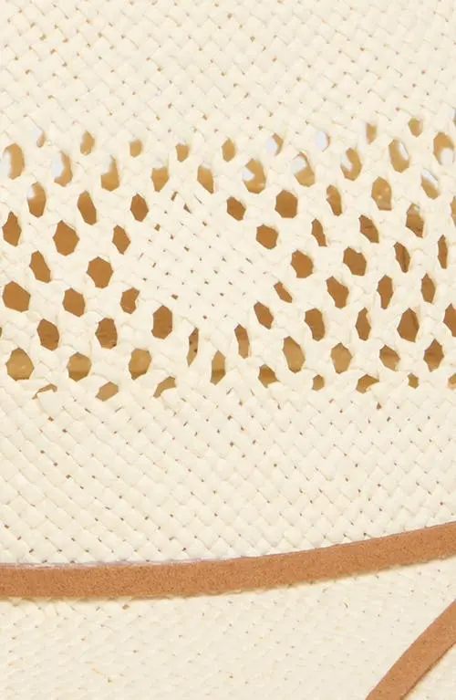 Nordstrom Packable Straw Fedora - Ivory