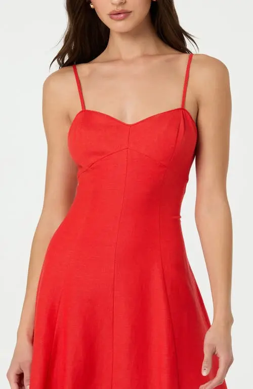 knee length dresses for ladies Thierry Linen Midi Dress main image 0