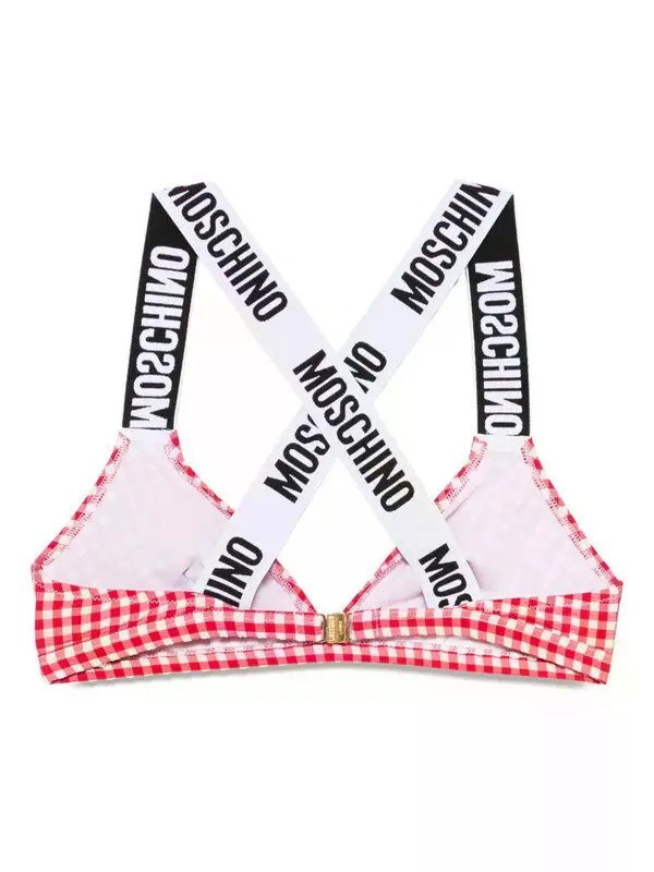 Moschino Gingham-check Bikini Top