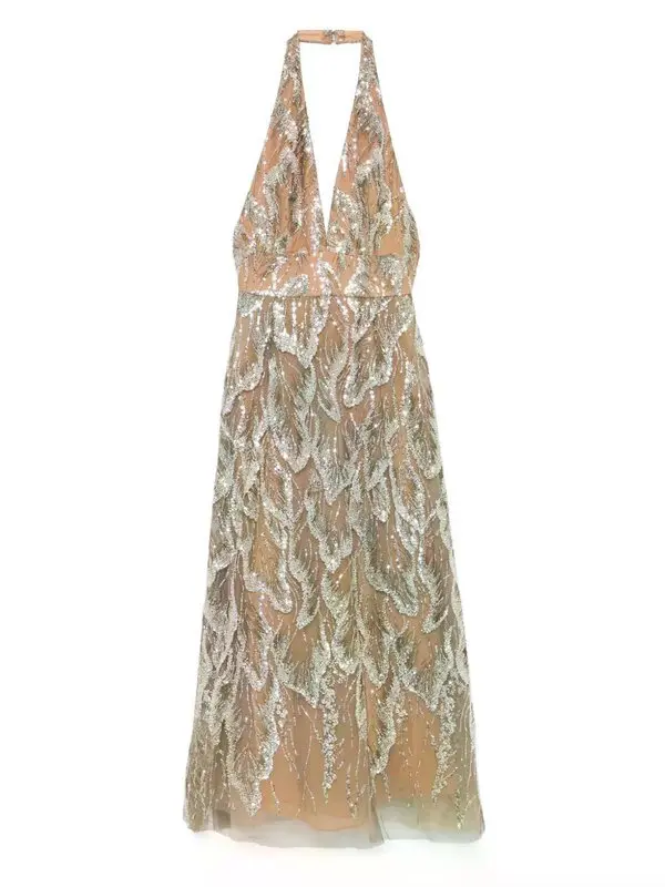 Elie Saab Sequin-embellished Midi Dress