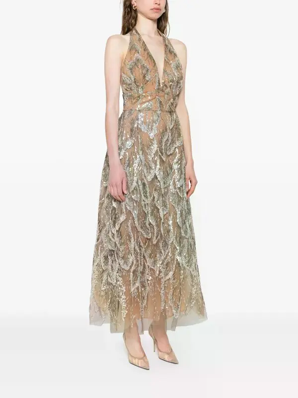 Elie Saab Sequin-embellished Midi Dress