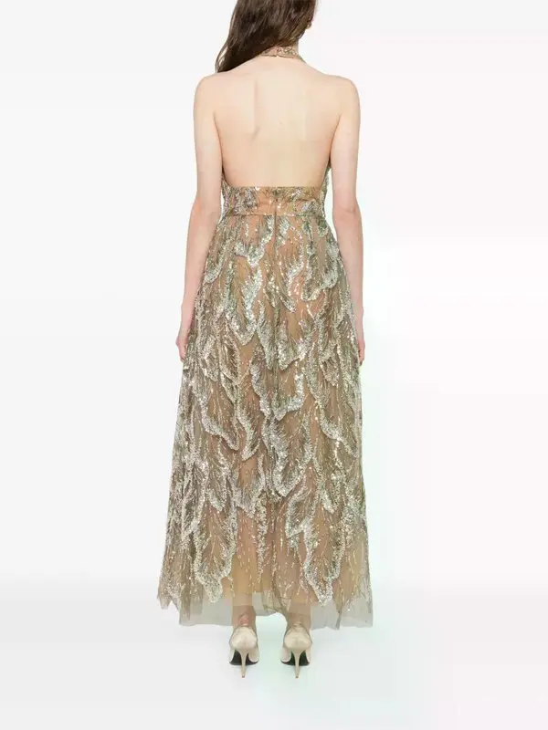 Elie Saab Sequin-embellished Midi Dress
