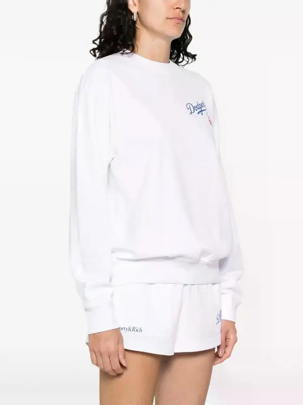 SPORTY & RICH Dodgers Serif Sweatshirt - White