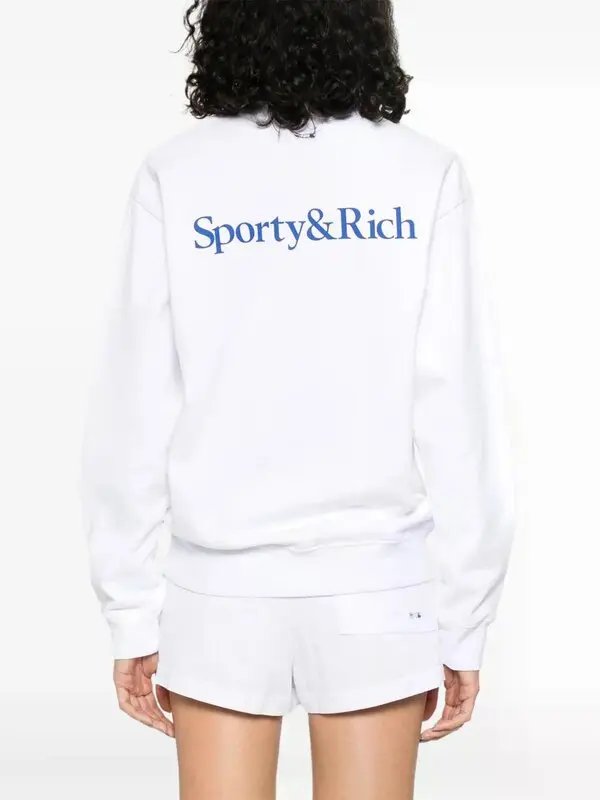 SPORTY & RICH Dodgers Serif Sweatshirt - White