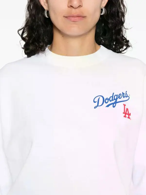 SPORTY & RICH Dodgers Serif Sweatshirt - White