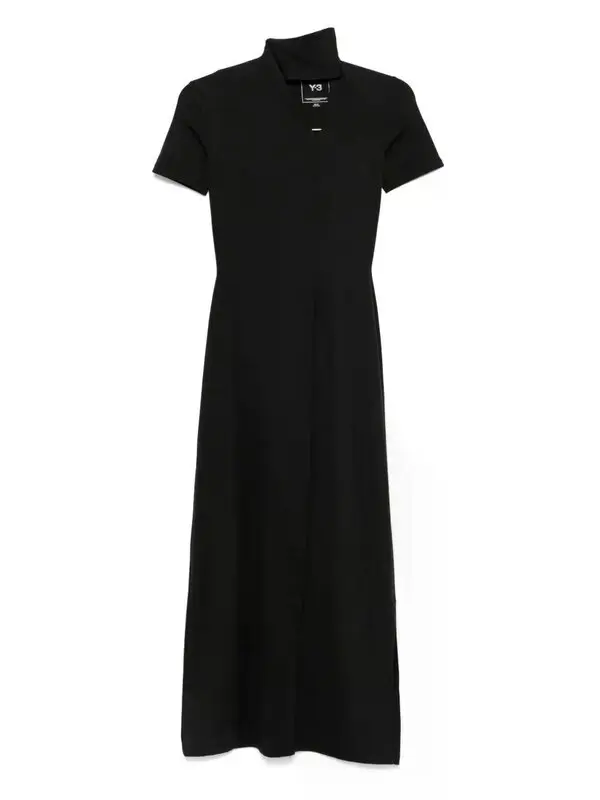 Y3 Fitted Neck Maxi Dress