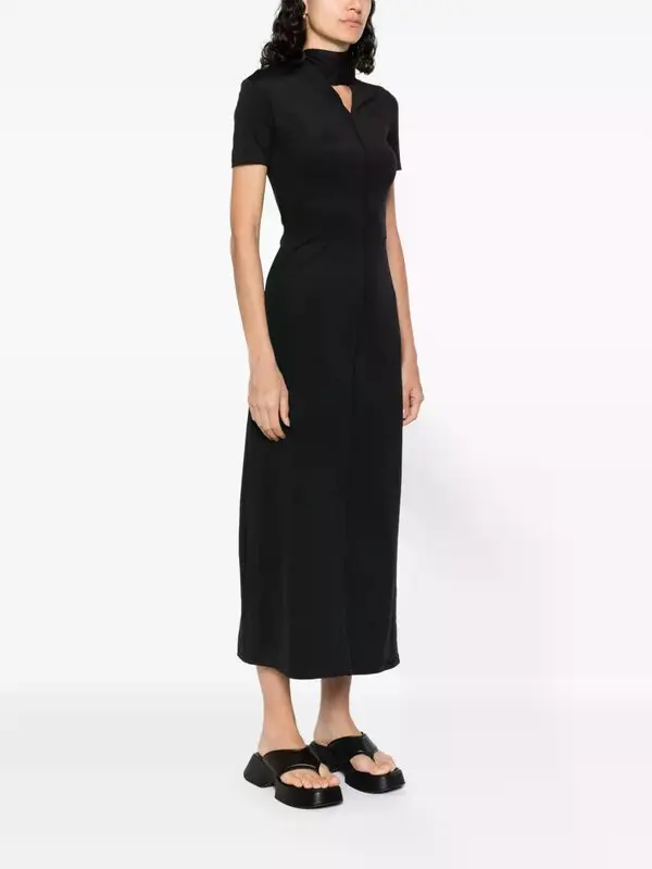 Y3 Fitted Neck Maxi Dress
