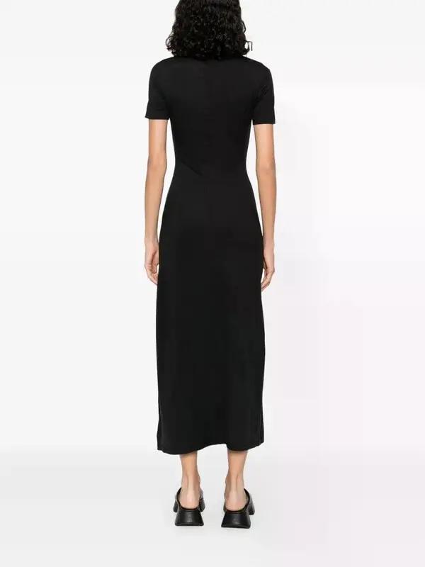 Y3 Fitted Neck Maxi Dress