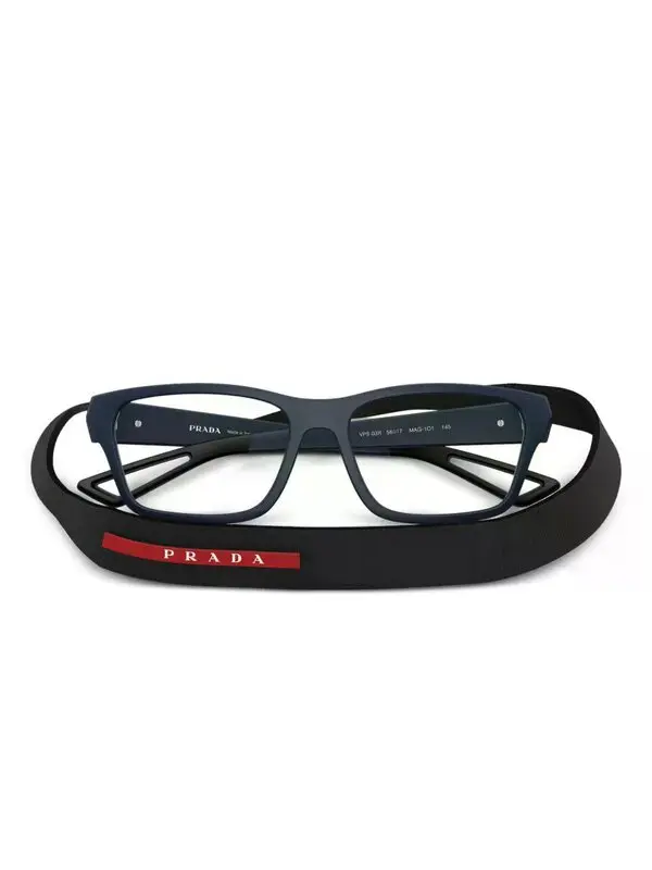 Prada Rectangle-frame Eyeglasses - Blue