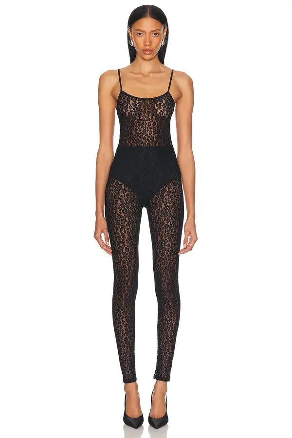 Alexandre Vauthier Panther Lace Catsuit