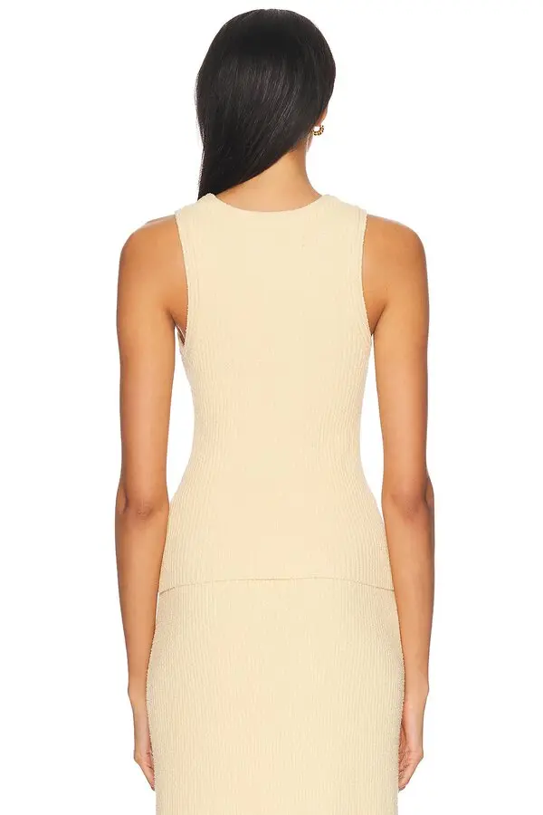Enza Costa Boucle Knit Tank Top