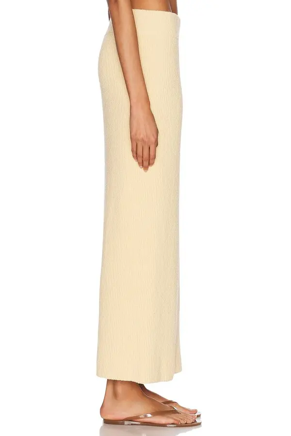 Enza Costa Boucle Knit Skirt - Bleached Sand