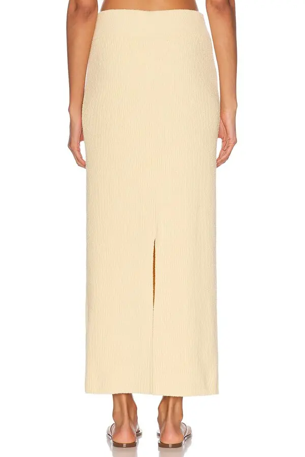 Enza Costa Boucle Knit Skirt - Bleached Sand