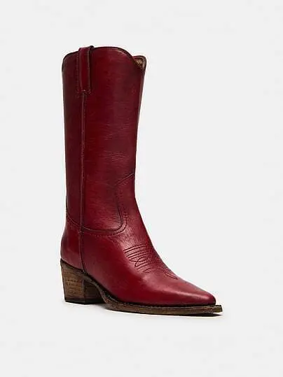 Pink Steve Madden Albany Leather Boots - Red