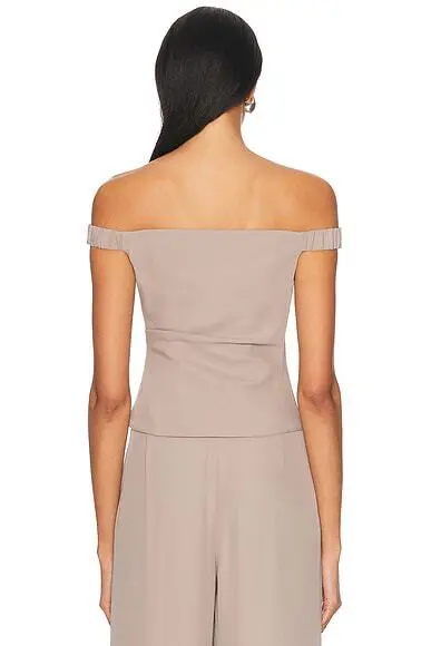 THE SEI Off The Shoulder Top - Fossil