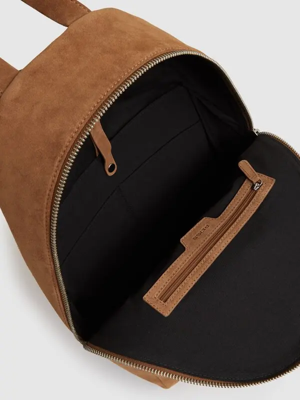 REISS Nico Suede Backpack
