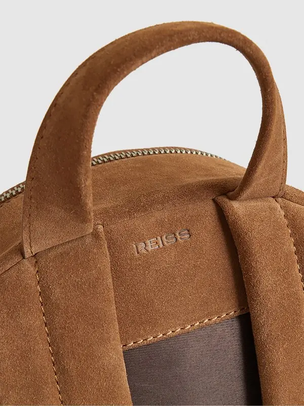 REISS Nico Suede Backpack