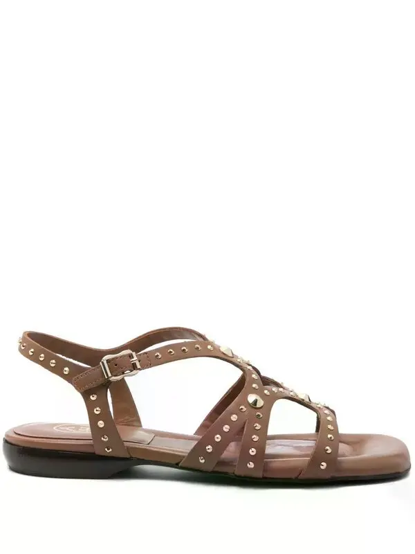 Ash Ruby Studded Sandals - Brown