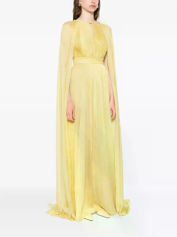 Elie Saab Pleated Maxi Dress