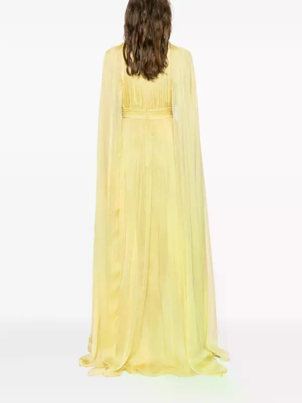 Elie Saab Pleated Maxi Dress
