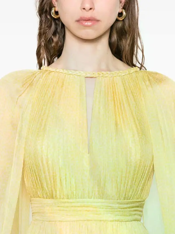 Elie Saab Pleated Maxi Dress