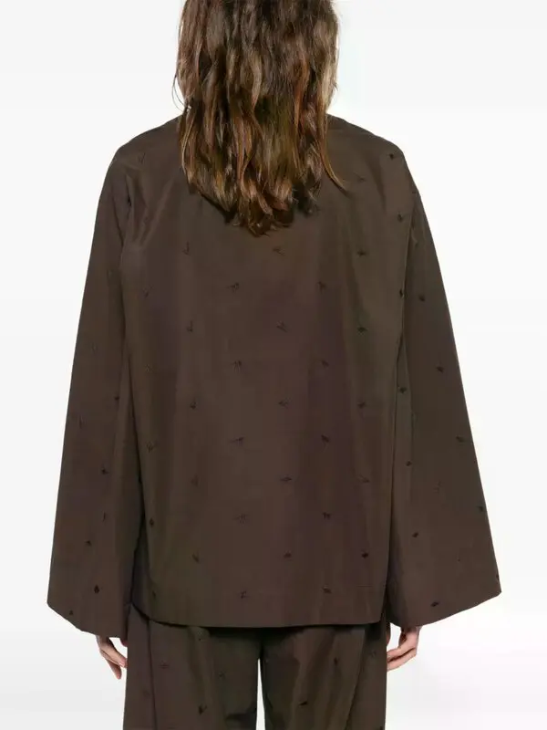 Attico V-neck Blouse - Brown