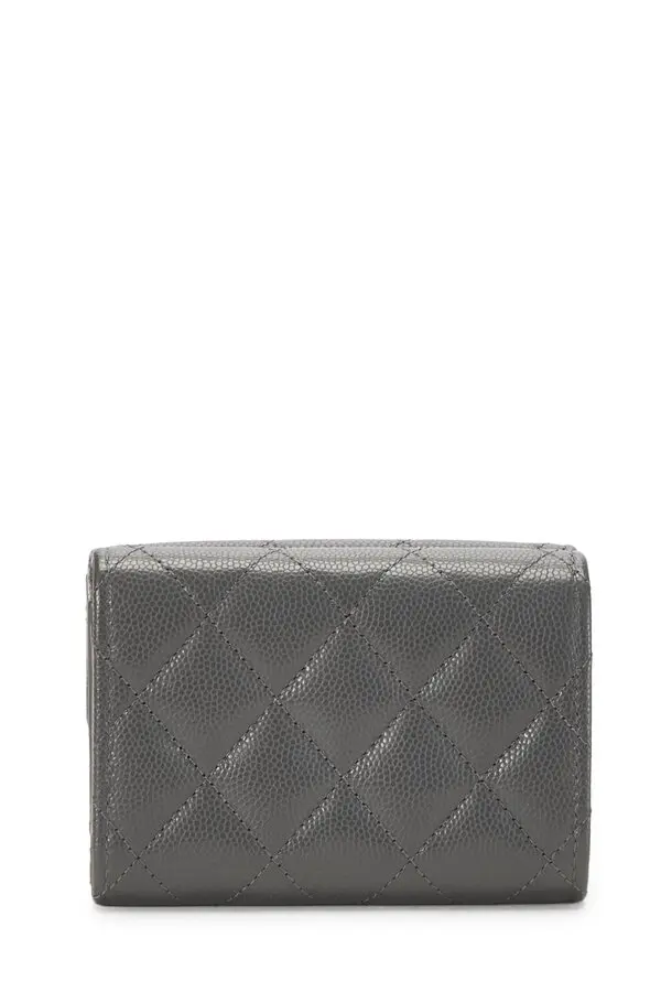 Chanel Quilted Caviar Compact Wallet