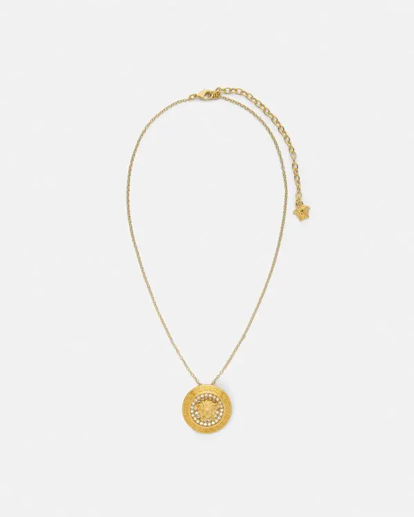 Versace La Medusa Crystal Necklace - Gold